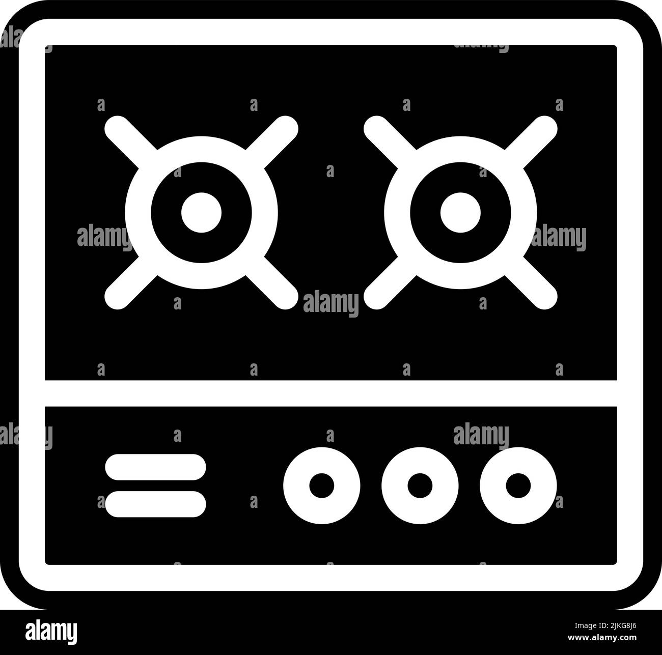 stove icon black vector illustration Stock Vector Image & Art - Alamy