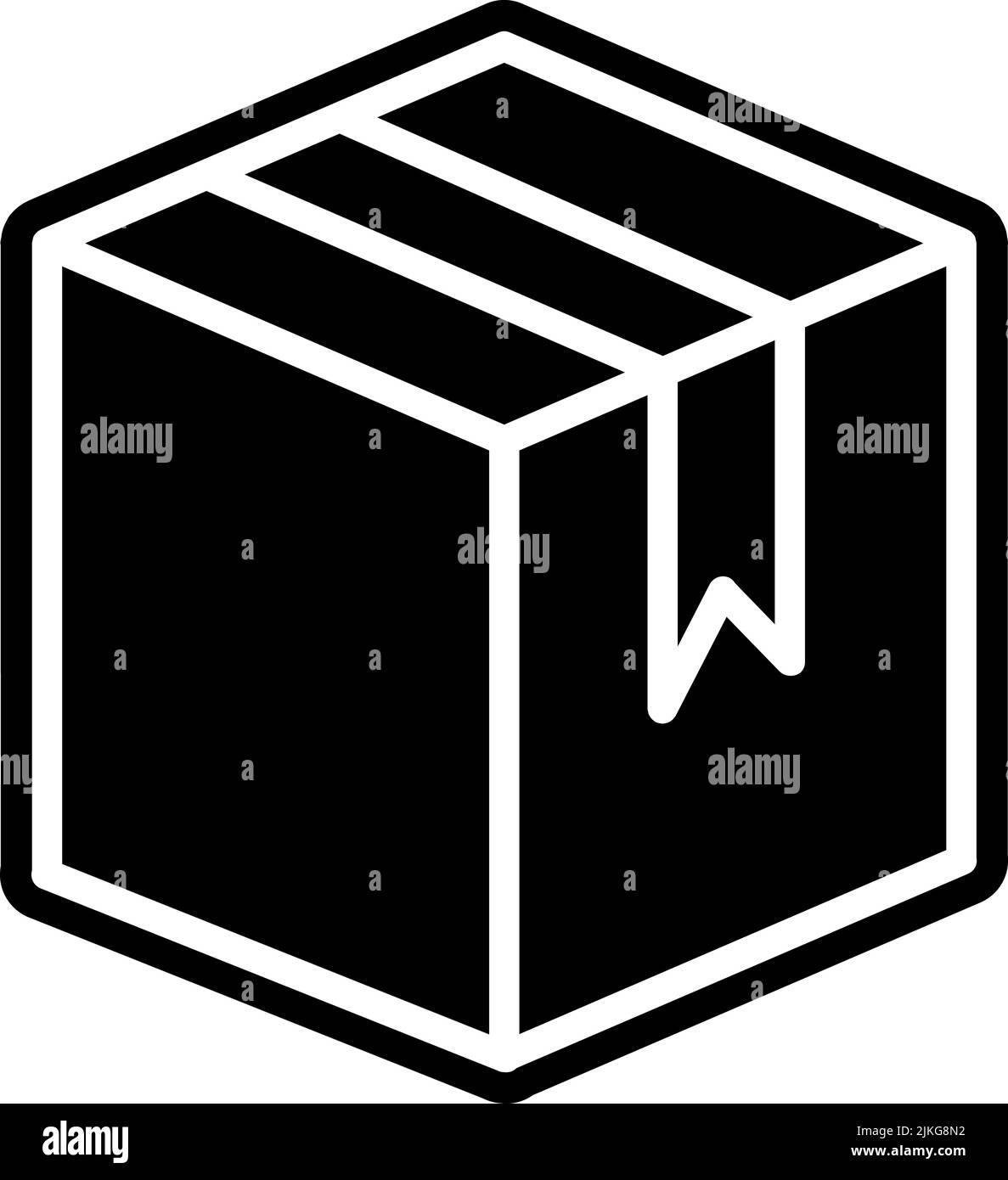 delivery box icon black vector illustration Stock Vector Image & Art ...