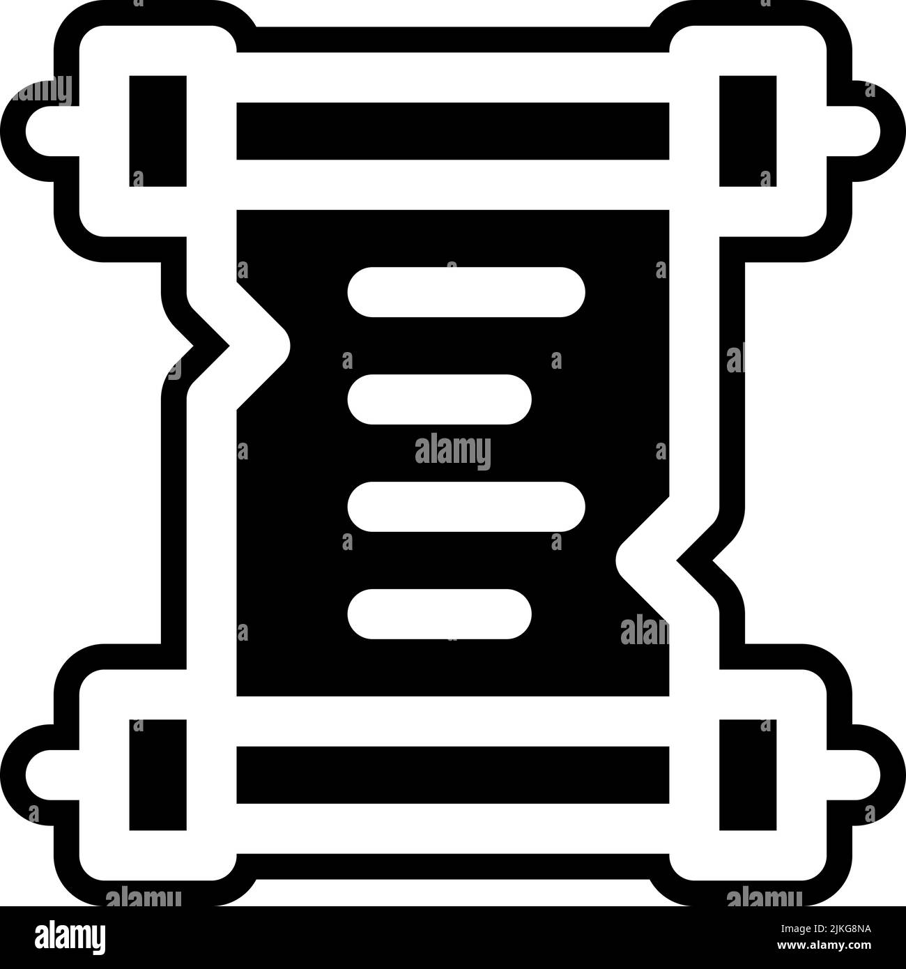 scroll icon black vector illustration Stock Vector Image & Art - Alamy