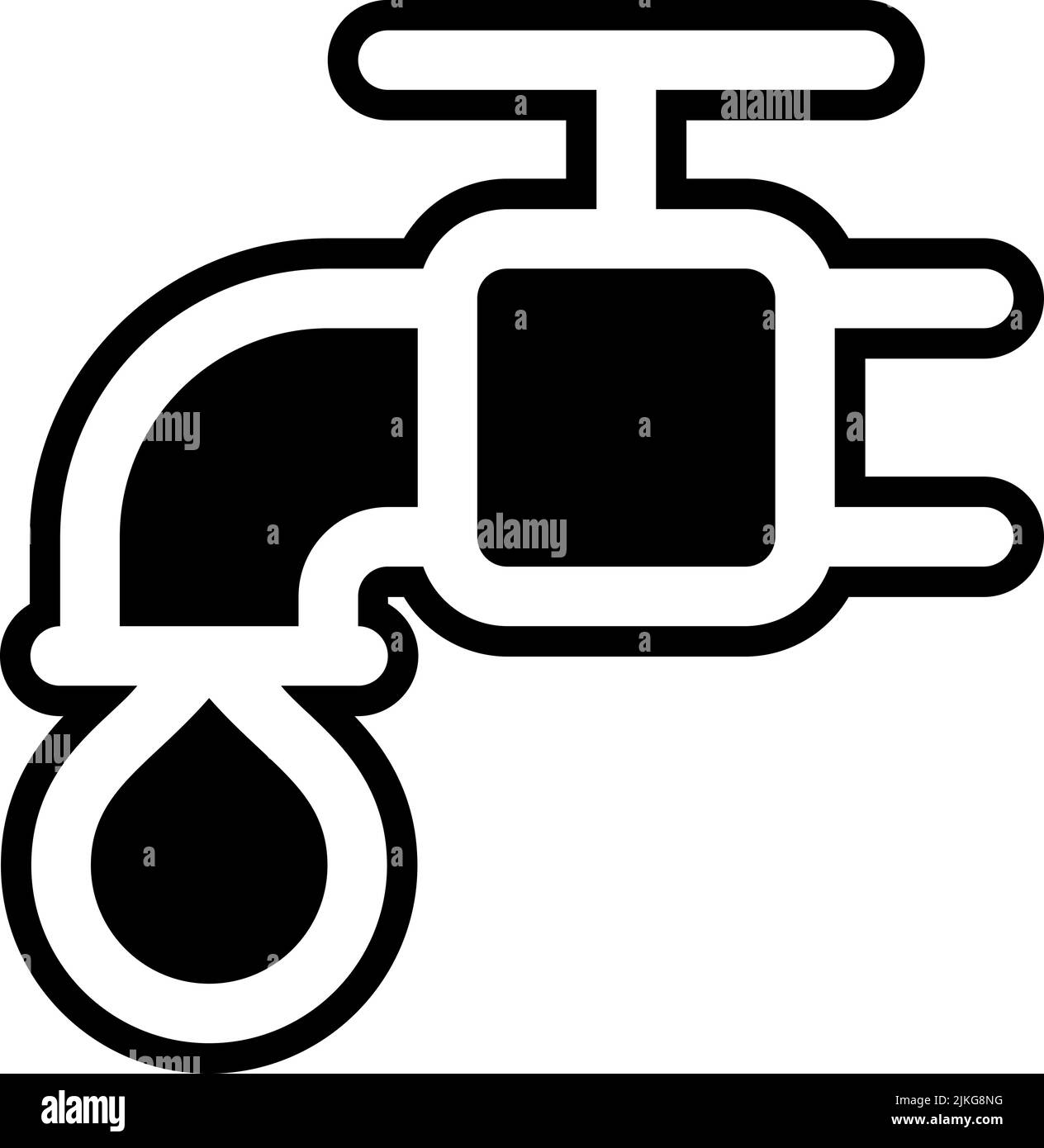 water tap icon black vector illustration Stock Vector Image & Art - Alamy