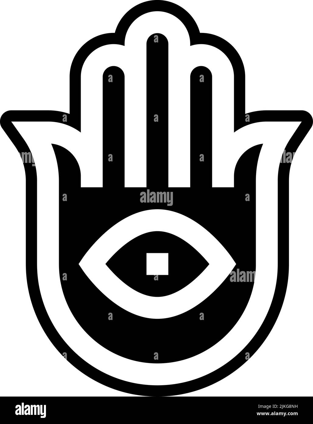 hamsa icon black vector illustration Stock Vector Image & Art - Alamy