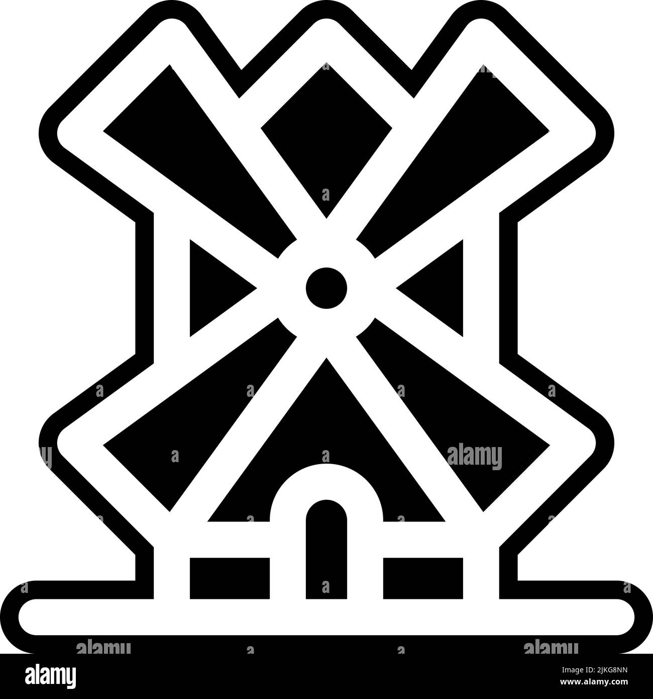 windmill icon black vector illustration Stock Vector Image & Art - Alamy