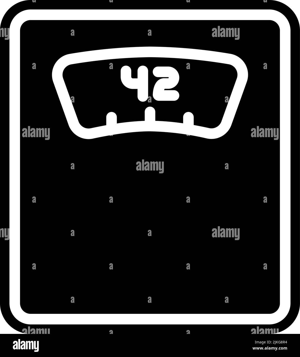 Weighing machine vector icon Black and White Stock Photos & Images - Alamy