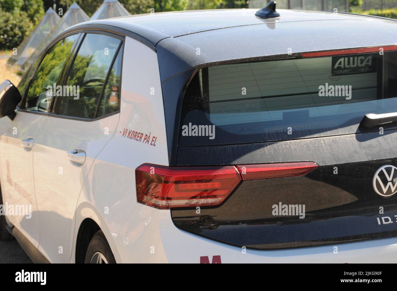 Copenhagen /Denmark/02 August 2022/Many electric autos at recharge ...