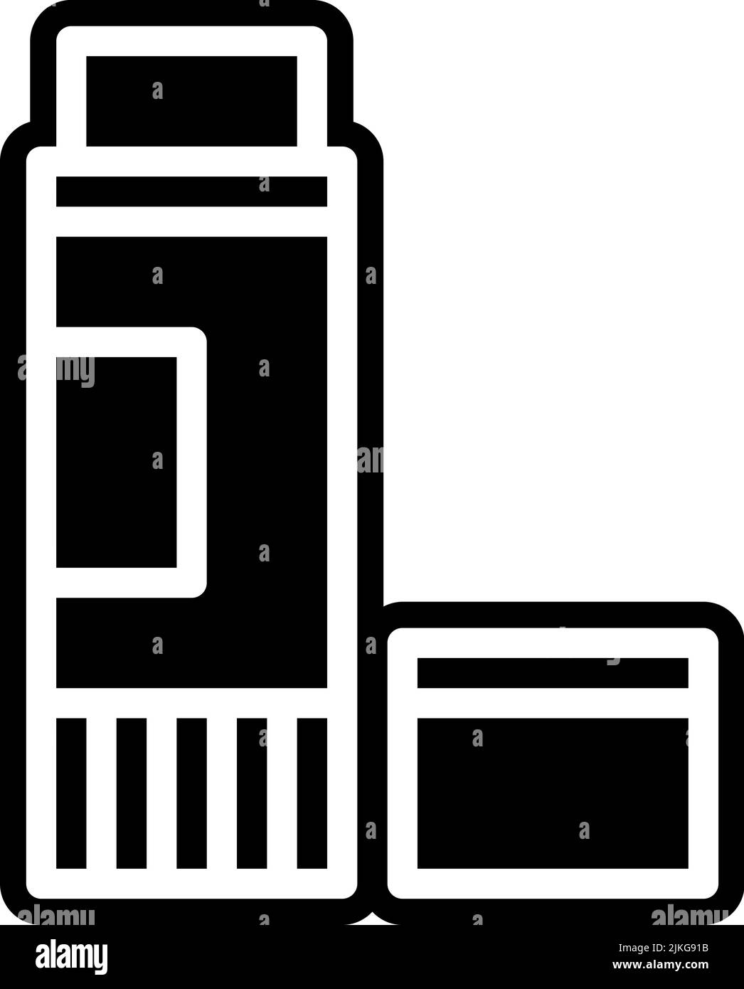 Glue Stick Icon Black Vector Illustration Stock Vector Image And Art Alamy