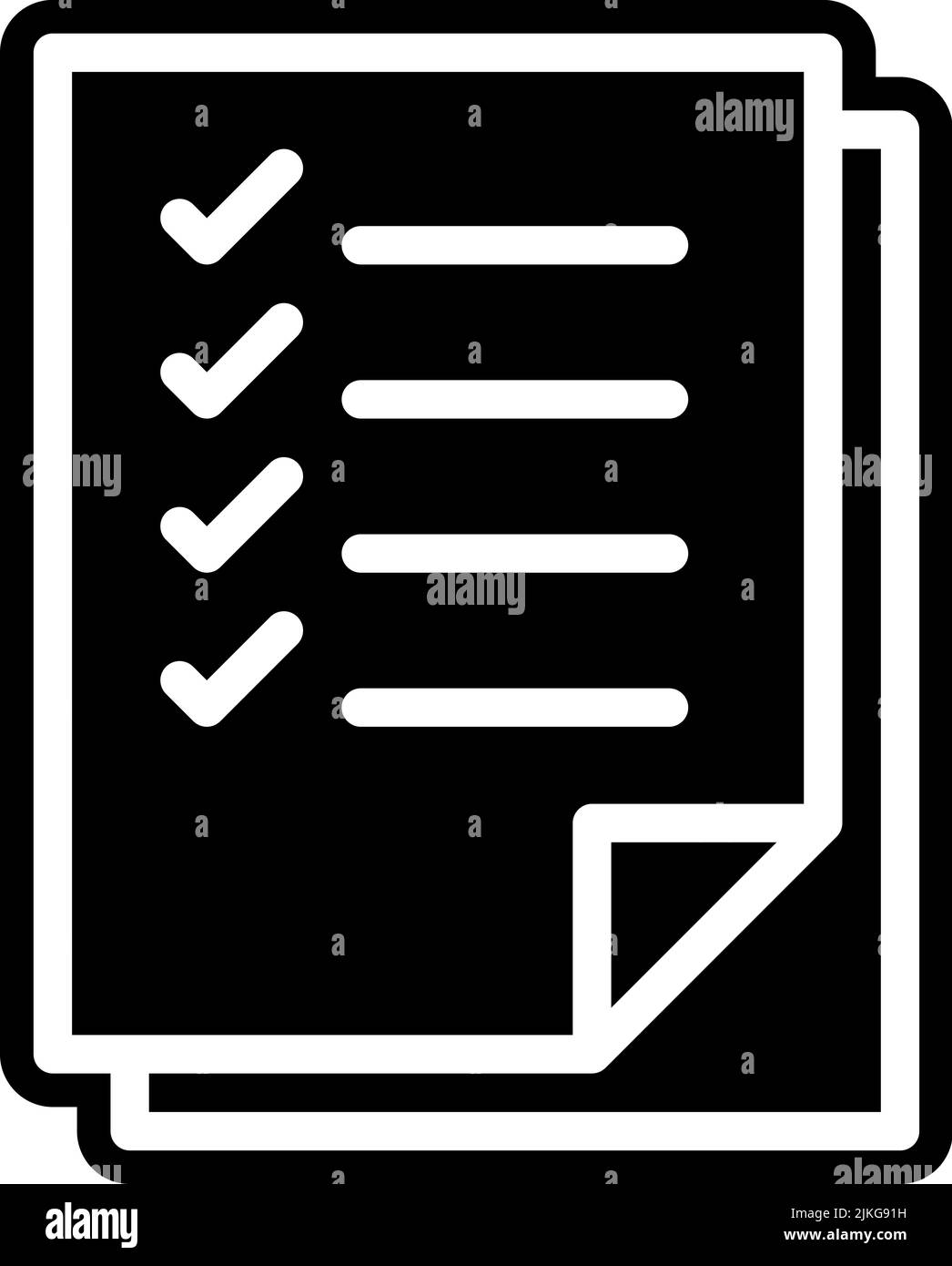 checklist icon black vector illustration Stock Vector Image & Art - Alamy