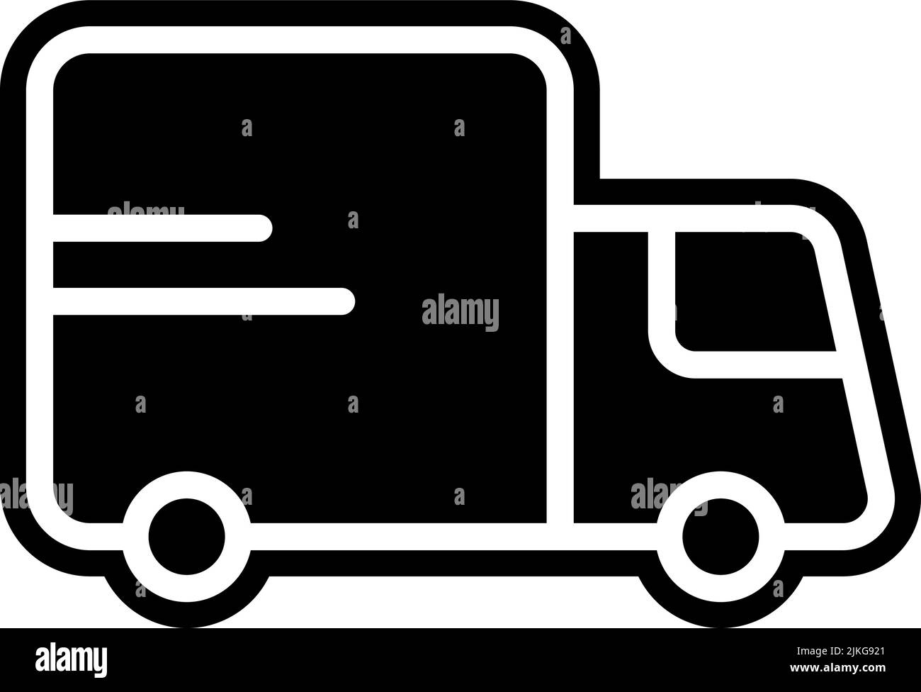 delivery icon black vector illustration Stock Vector Image & Art - Alamy