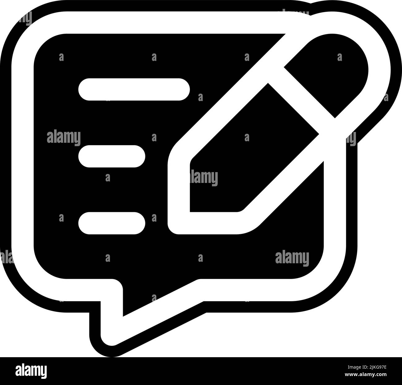 commentary icon black vector illustration Stock Vector Image & Art - Alamy