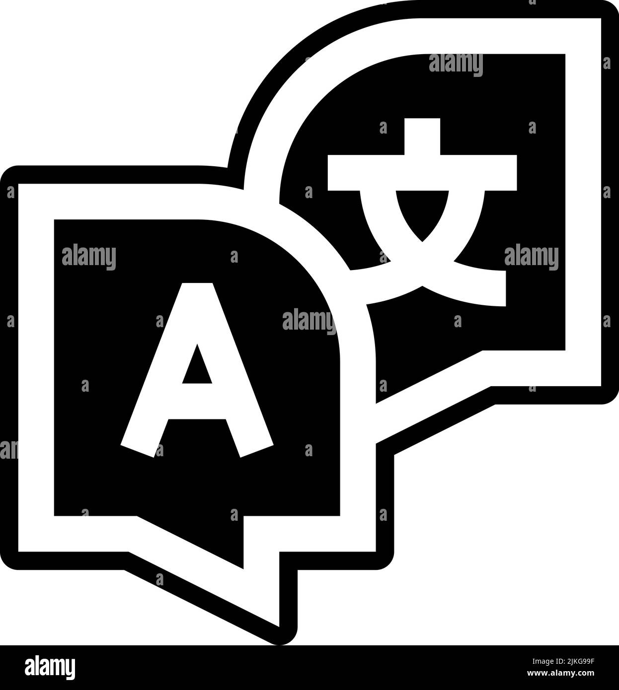 translate icon black vector illustration Stock Vector Image & Art - Alamy