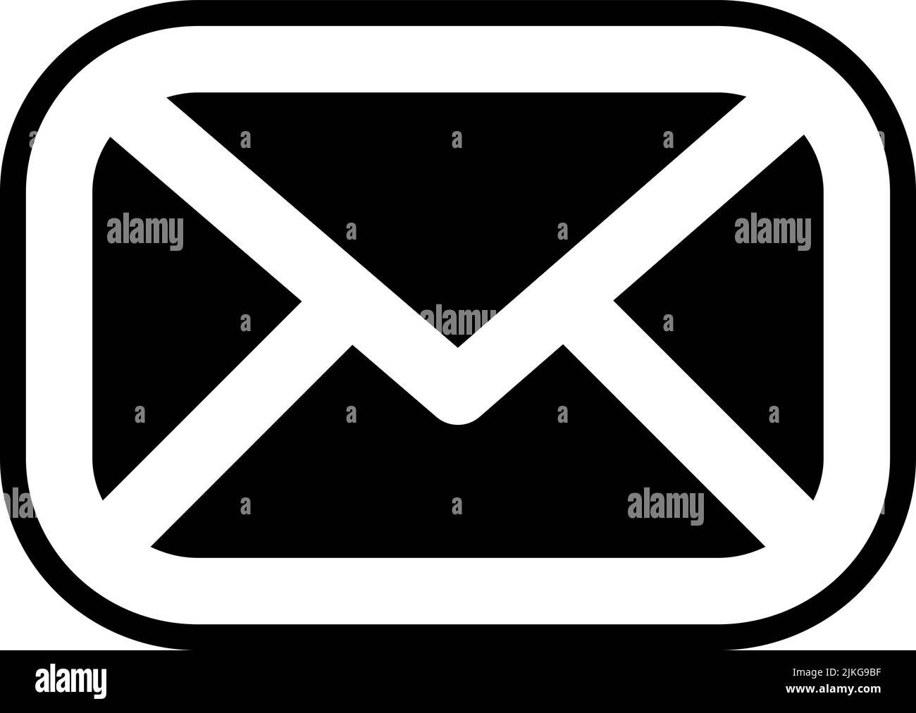 mail icon black vector illustration Stock Vector Image & Art - Alamy