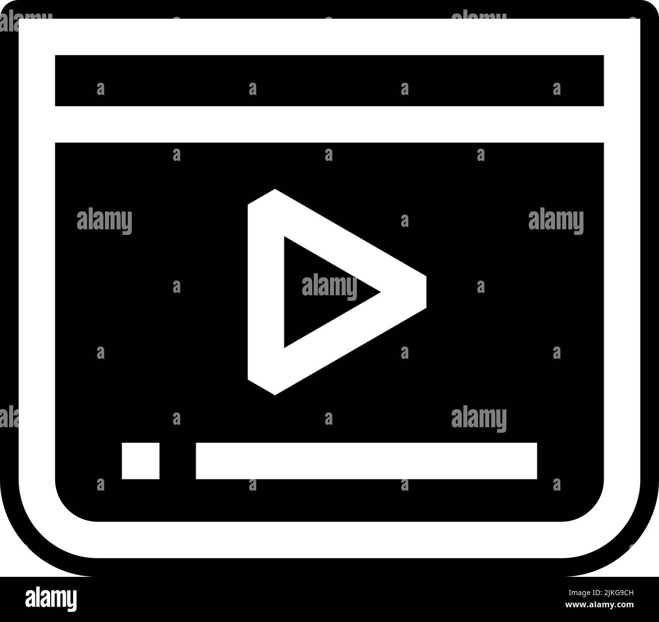 youtube icon black vector illustration Stock Vector Image & Art - Alamy