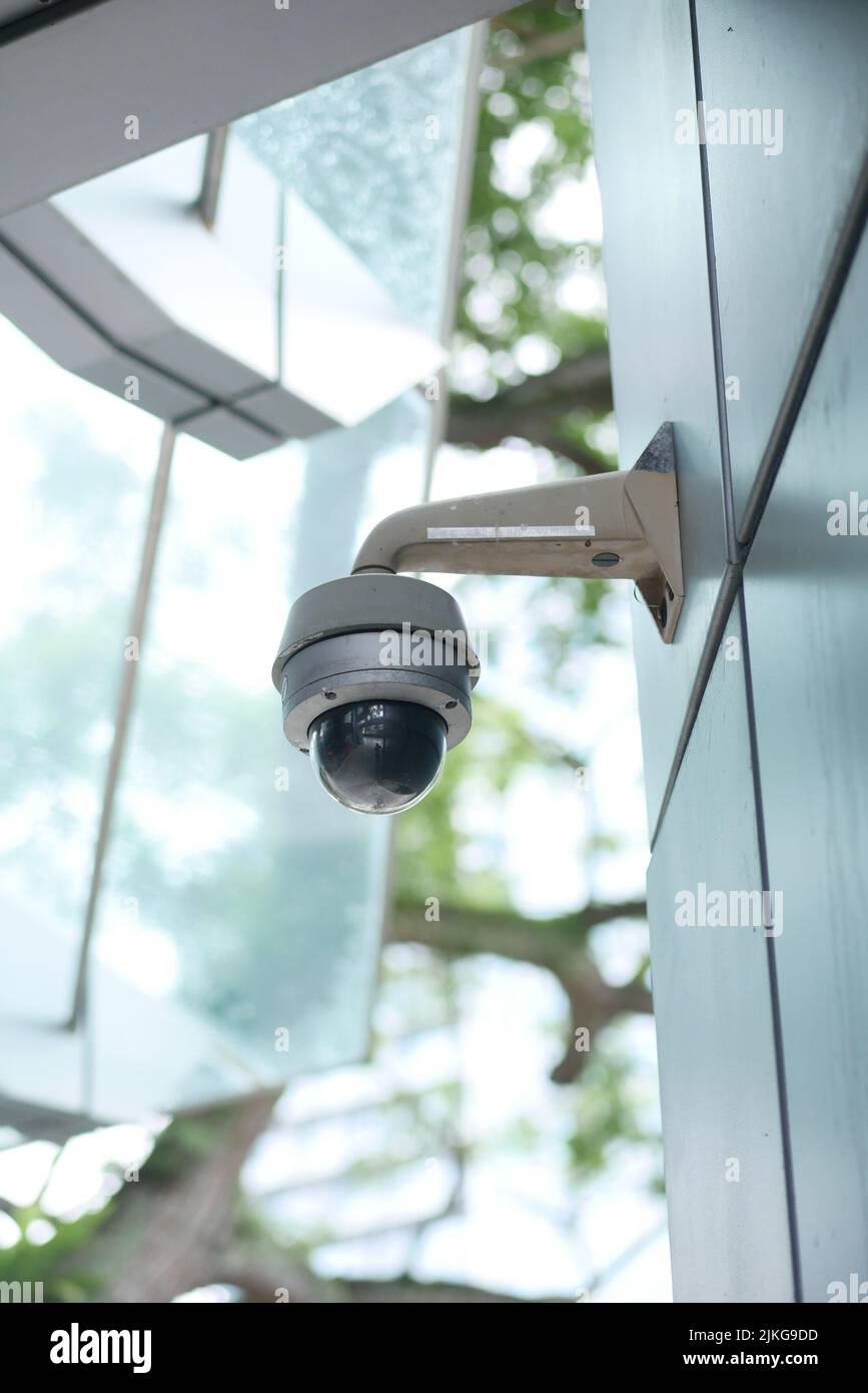 CCTV security camera operating outdoor Stock Photo - Alamy