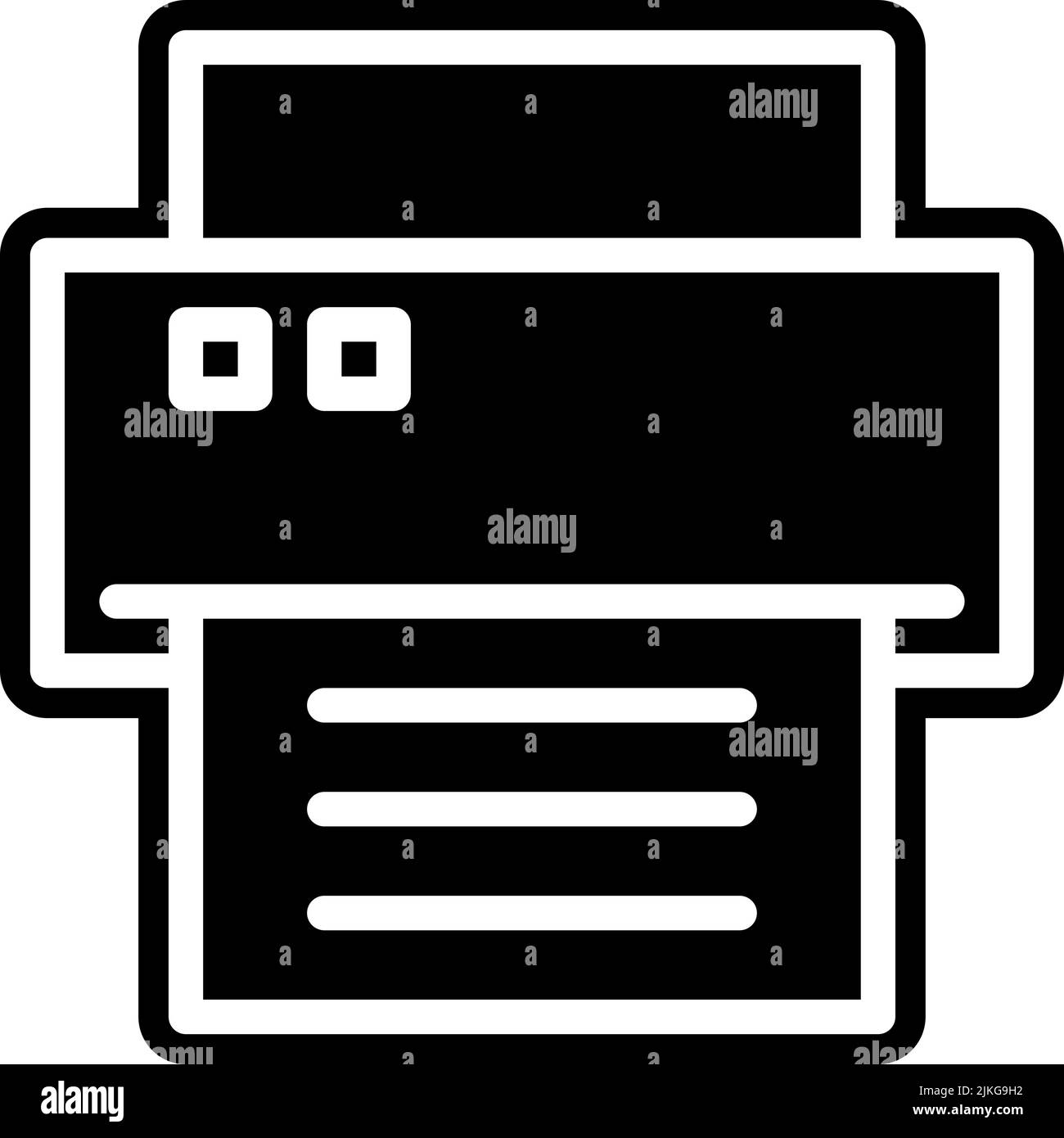 printer icon black vector illustration Stock Vector Image & Art - Alamy