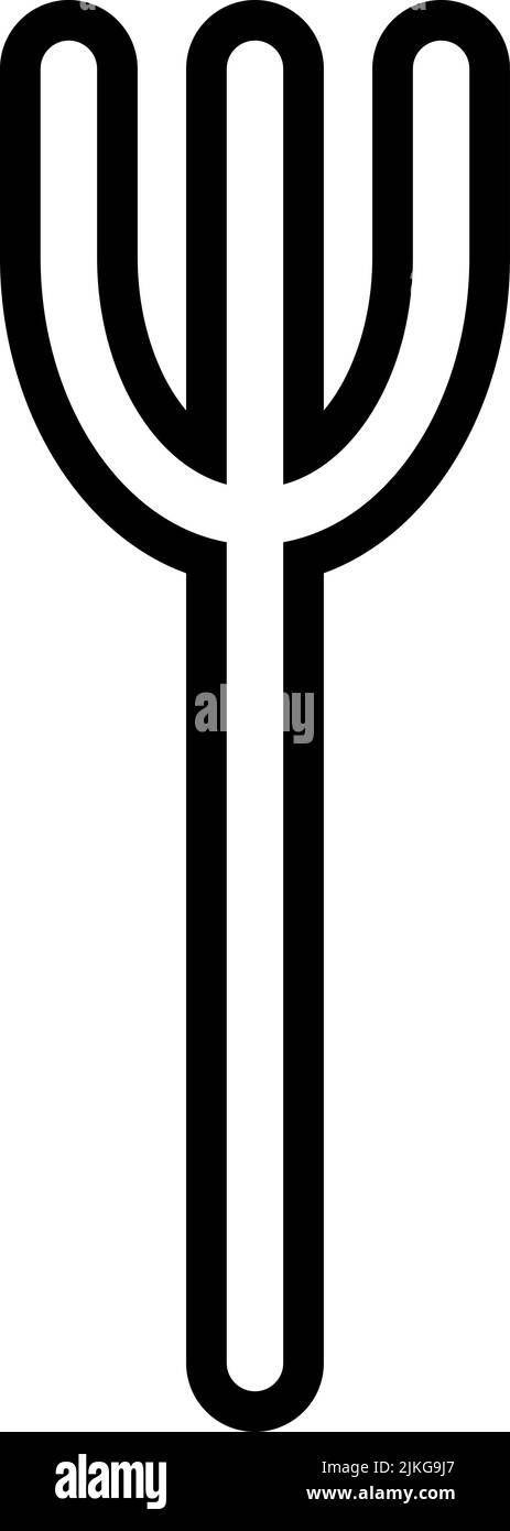 fork icon black vector illustration Stock Vector Image & Art - Alamy