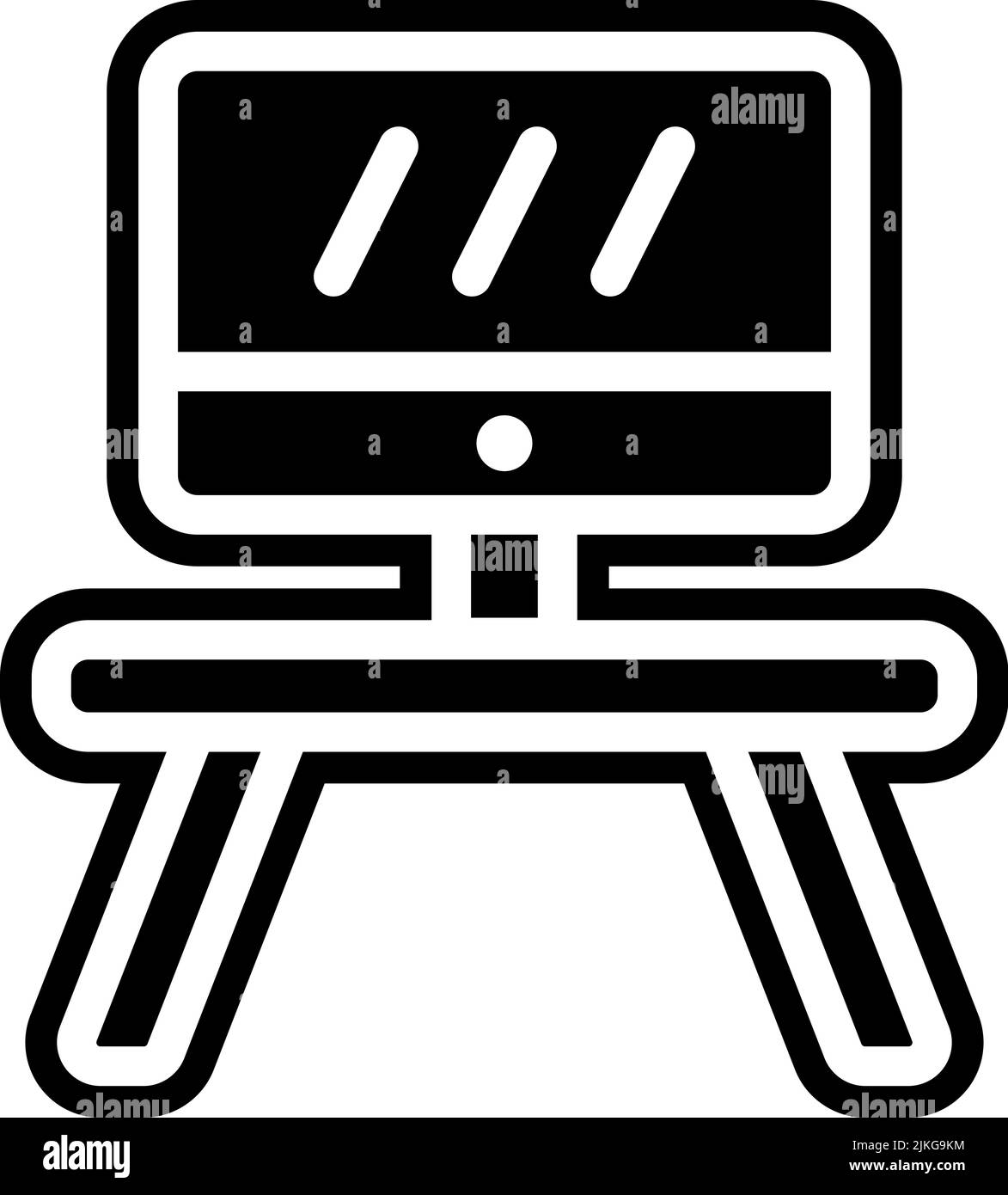 computer icon black vector illustration Stock Vector Image & Art - Alamy