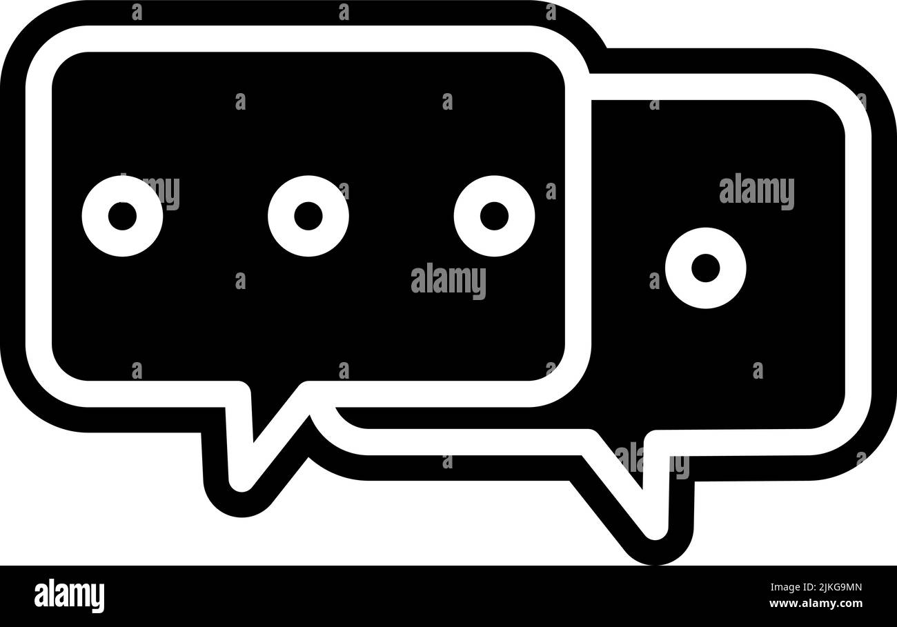 chat icon black vector illustration Stock Vector Image & Art - Alamy