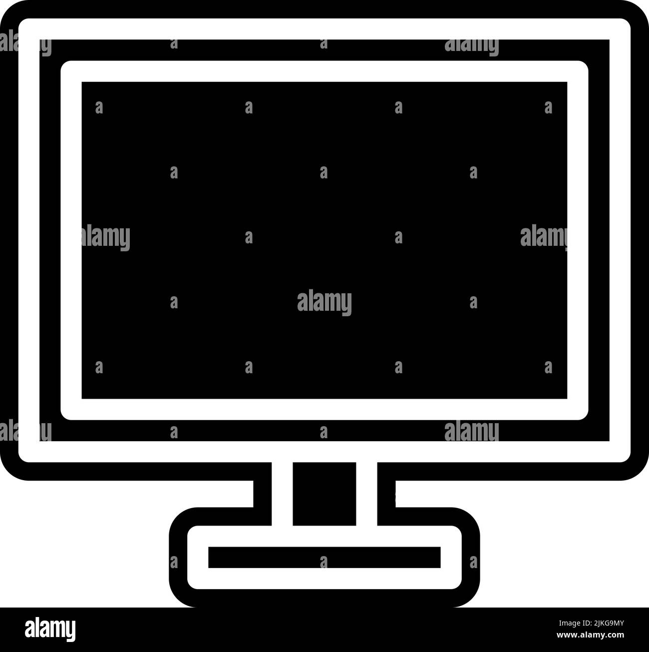 monitor icon black vector illustration Stock Vector Image & Art - Alamy