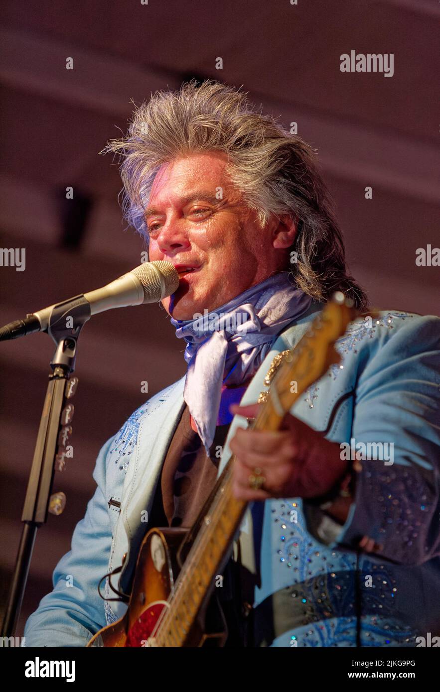 Marty Stuart performs with his Fabulous Superlatives band during a ...