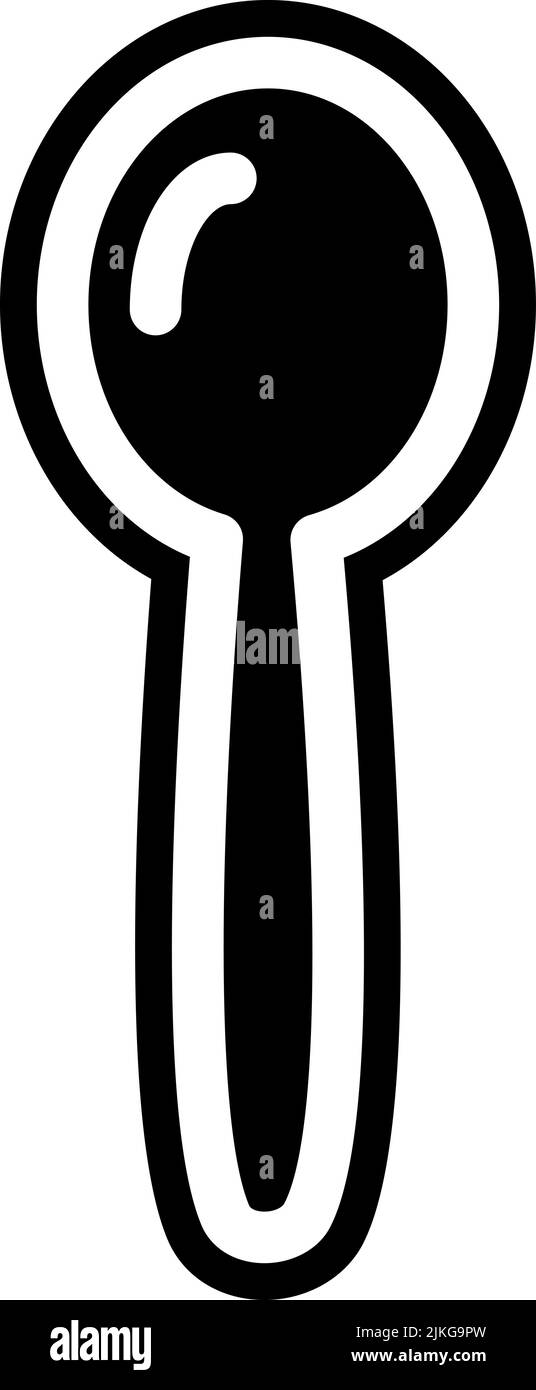 spoon icon black vector illustration Stock Vector Image & Art - Alamy