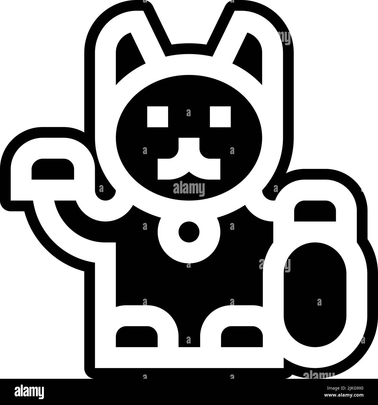 maneki icon black vector illustration Stock Vector Image & Art - Alamy