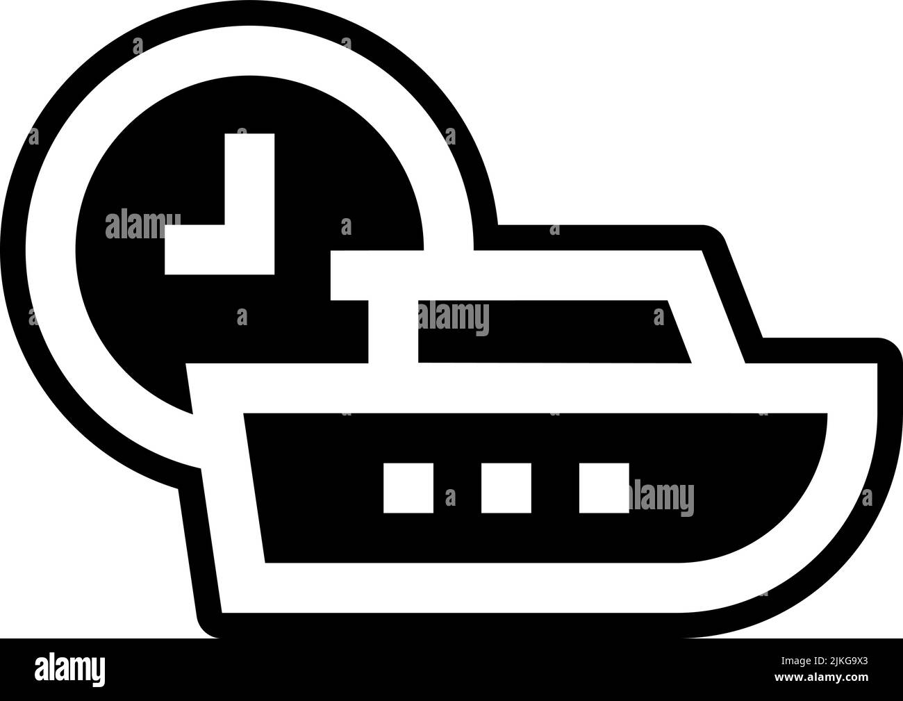 ship icon black vector illustration Stock Vector Image & Art - Alamy