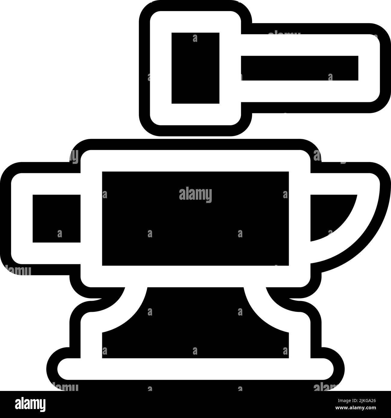 anvil icon black vector illustration Stock Vector Image & Art - Alamy