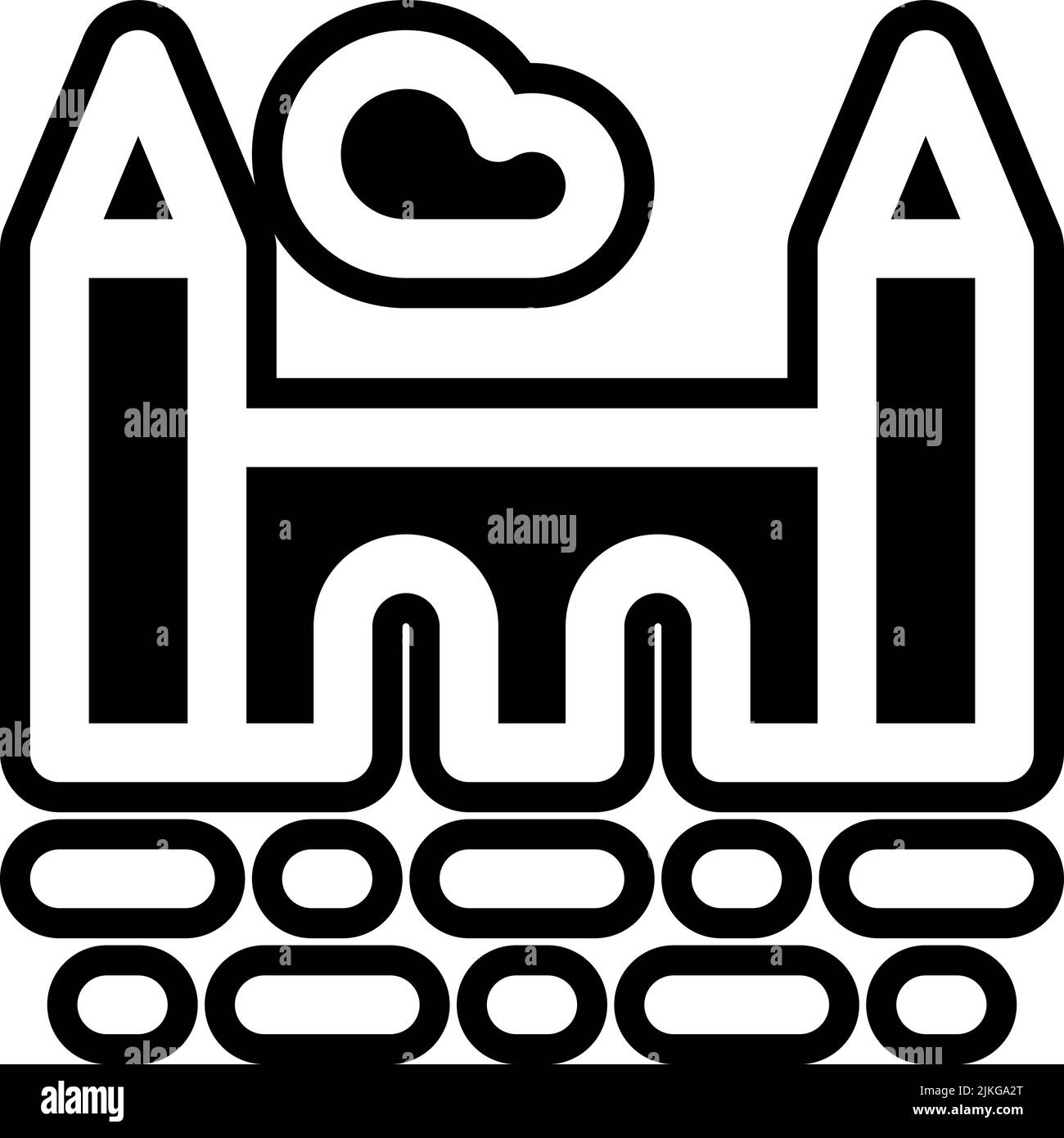 bridge icon black vector illustration Stock Vector Image & Art - Alamy