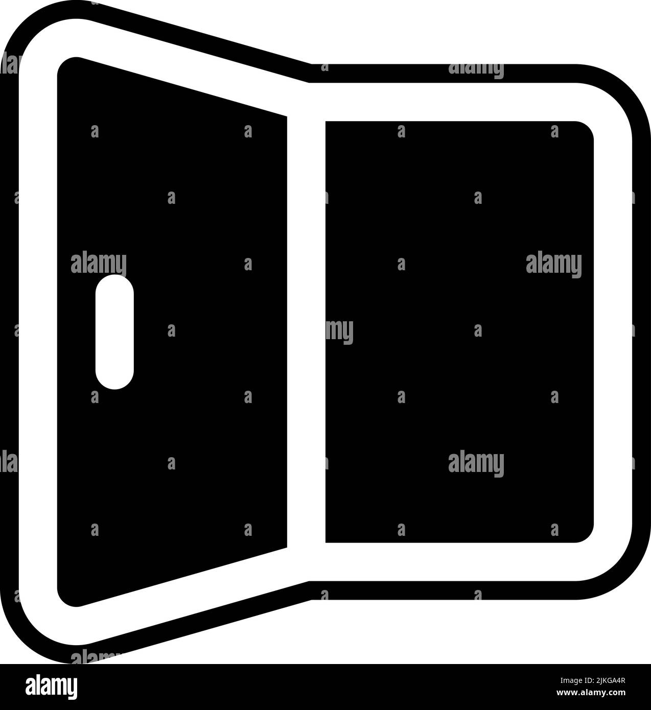 open door icon black vector illustration Stock Vector Image & Art - Alamy