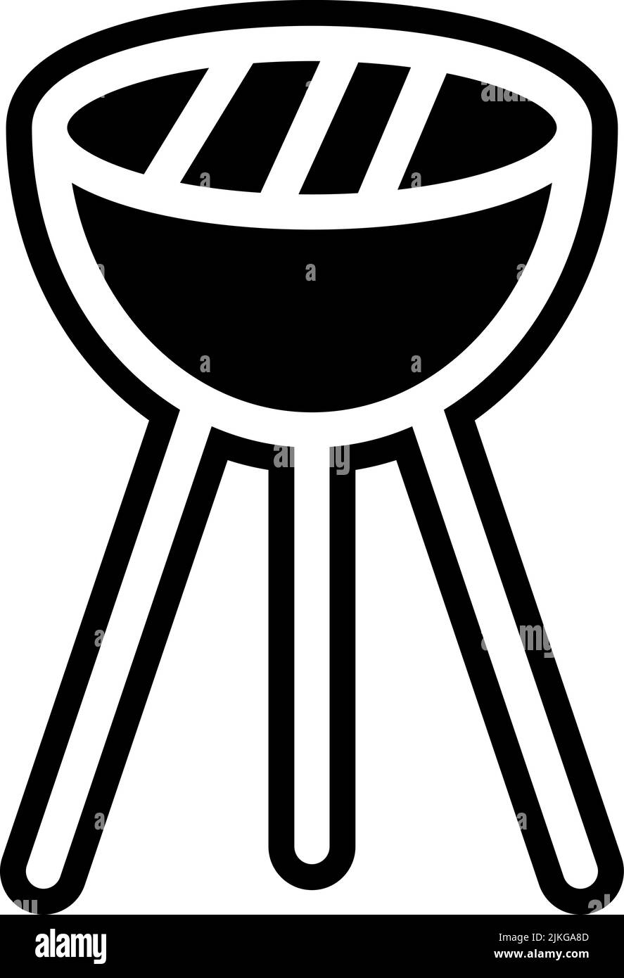 barbecue grill icon black vector illustration Stock Vector Image & Art ...