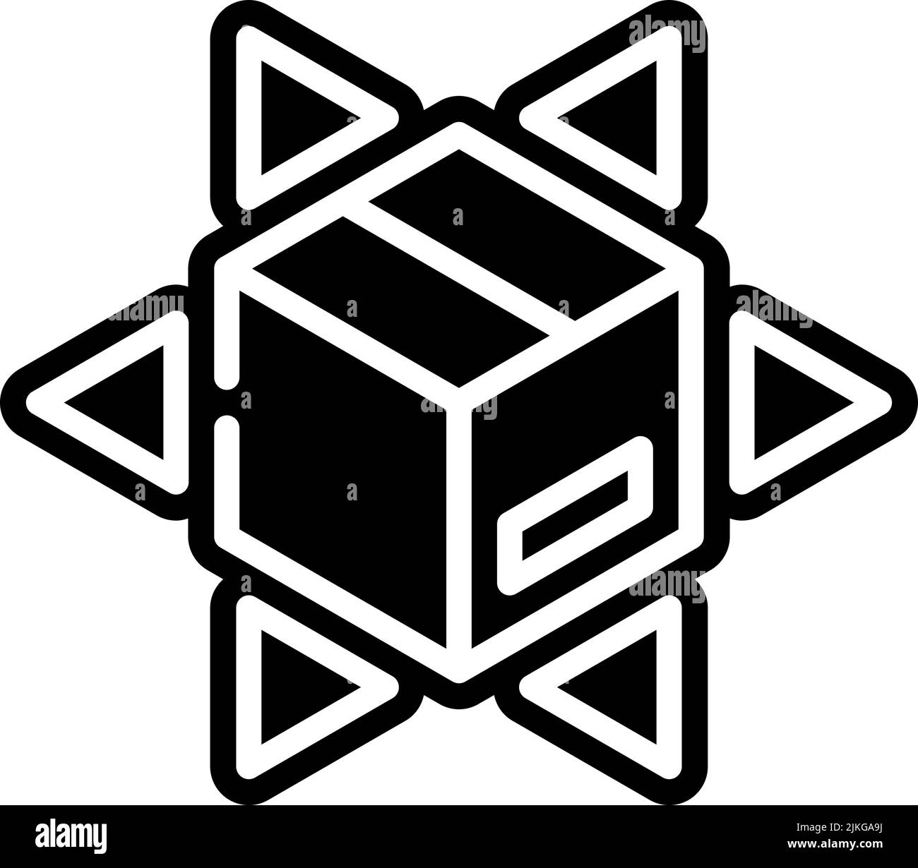 distribution icon black vector illustration Stock Vector Image & Art ...