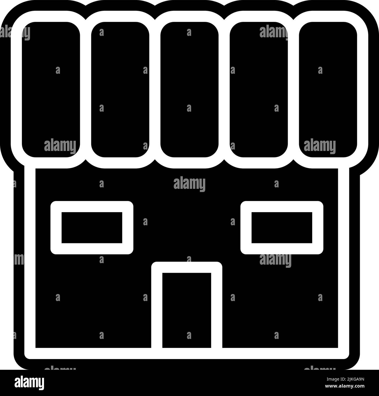 shop icon black vector illustration Stock Vector Image & Art - Alamy