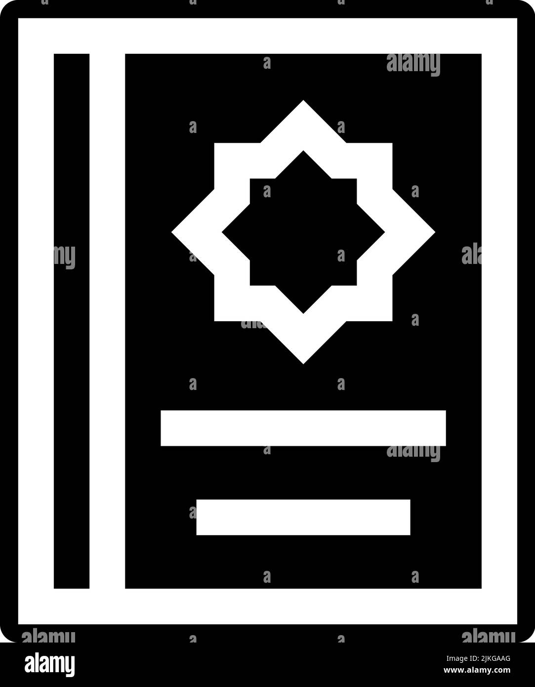 quran icon black vector illustration Stock Vector Image & Art - Alamy