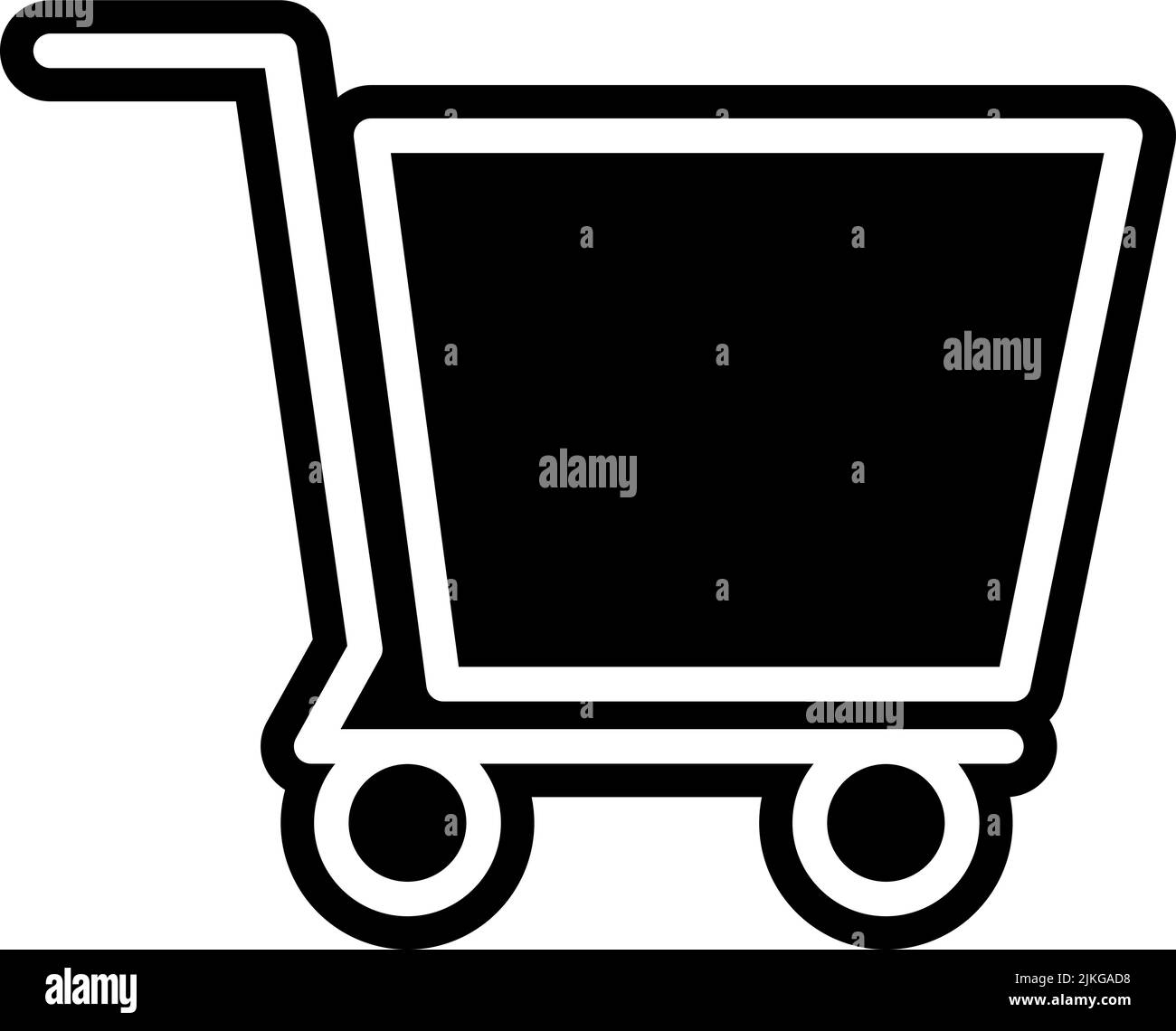 cart icon black vector illustration Stock Vector Image & Art - Alamy
