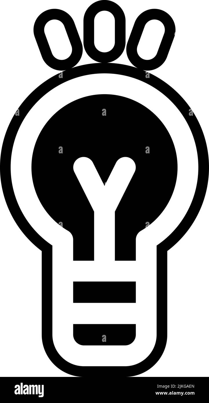 idea icon black vector illustration Stock Vector Image & Art - Alamy