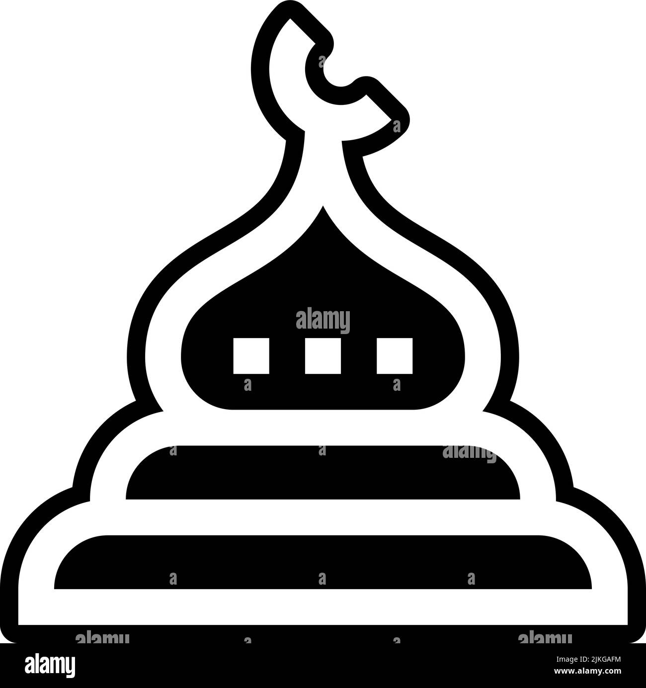mosque icon black vector illustration Stock Vector Image & Art - Alamy