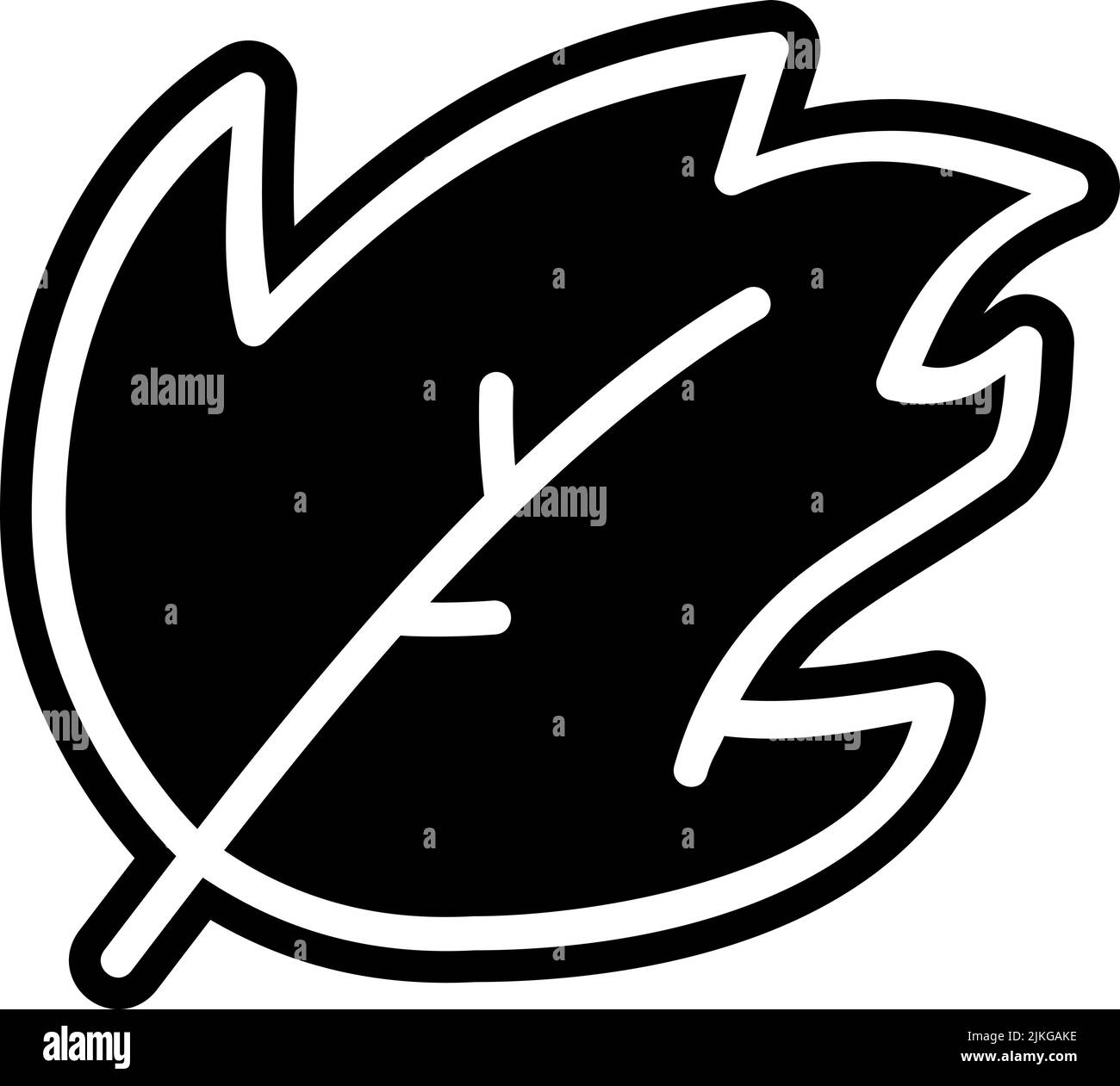 leaf icon black vector illustration Stock Vector Image & Art - Alamy