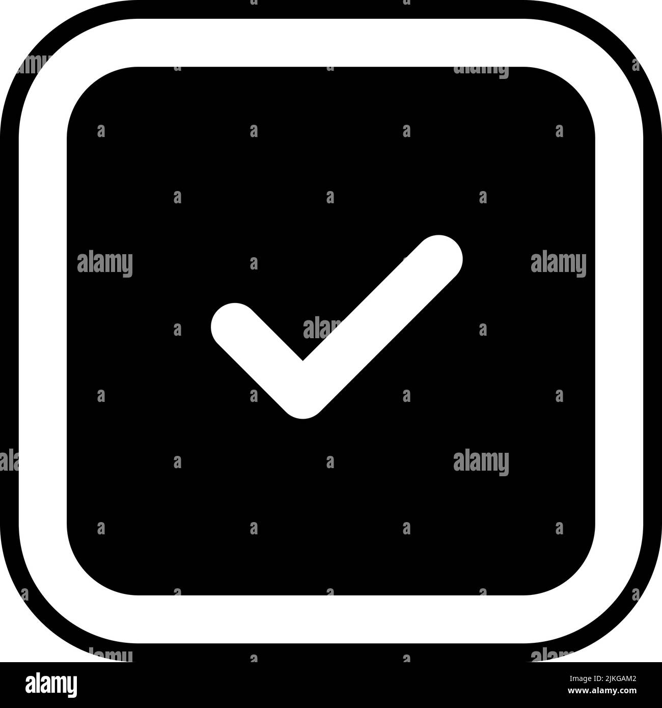 check mark icon black vector illustration Stock Vector Image & Art - Alamy