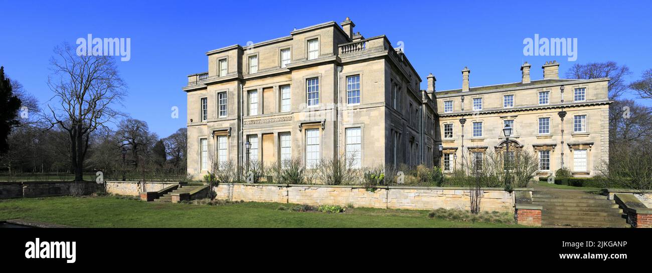 Normanby Hall, a classic English mansion, near the village of Burton ...
