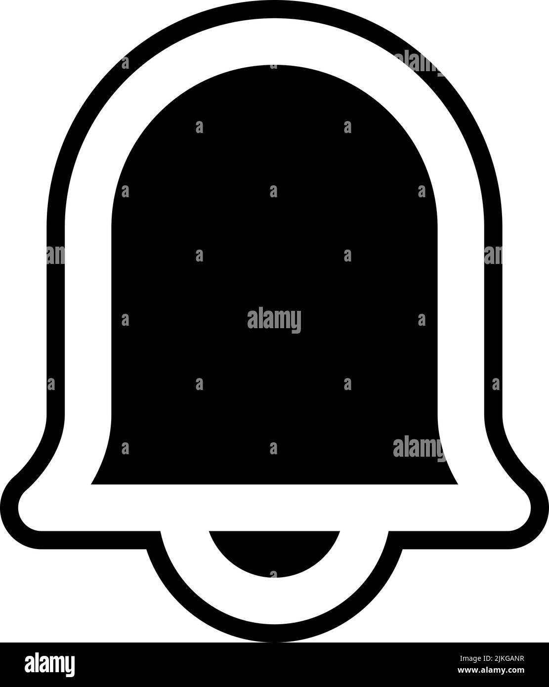 Notification Bell Icon Black Vector Illustration Stock Vector Image And Art Alamy