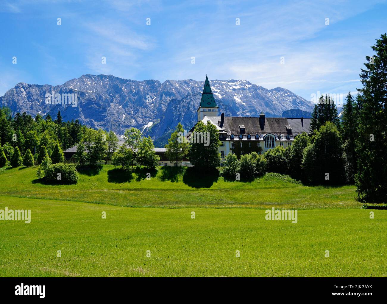 Schloss elmau hotel meadow hi-res stock photography and images - Alamy