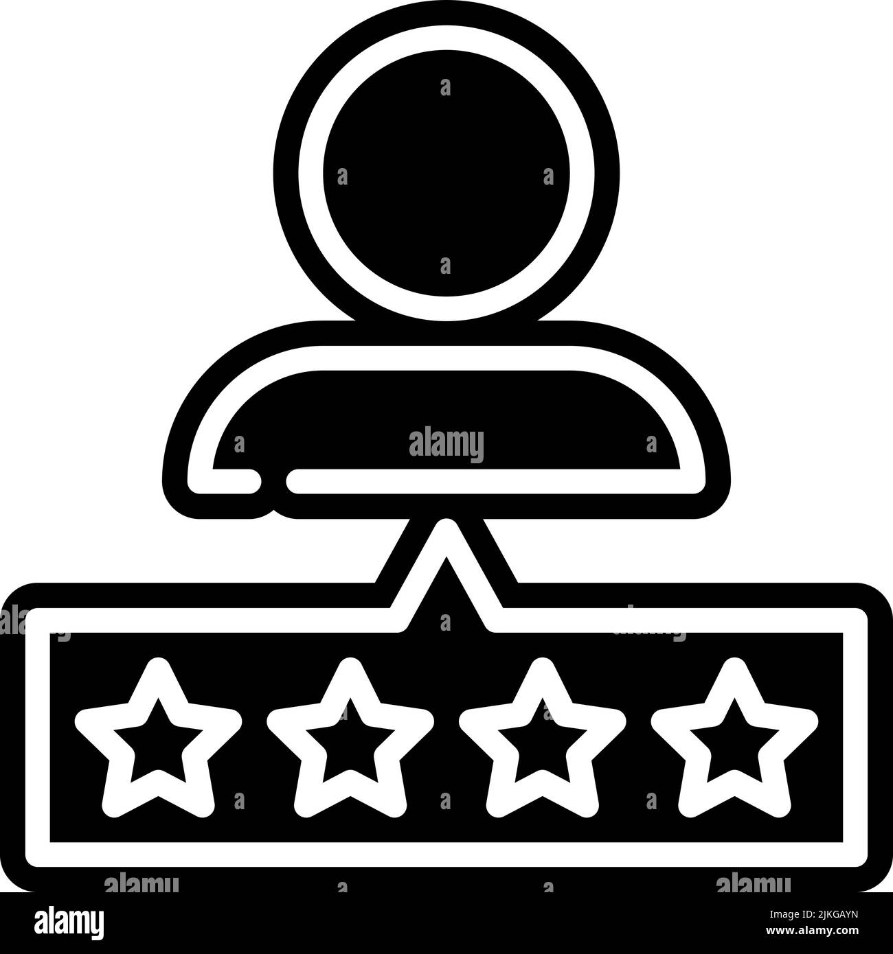 customer review icon black vector illustration Stock Vector Image & Art ...