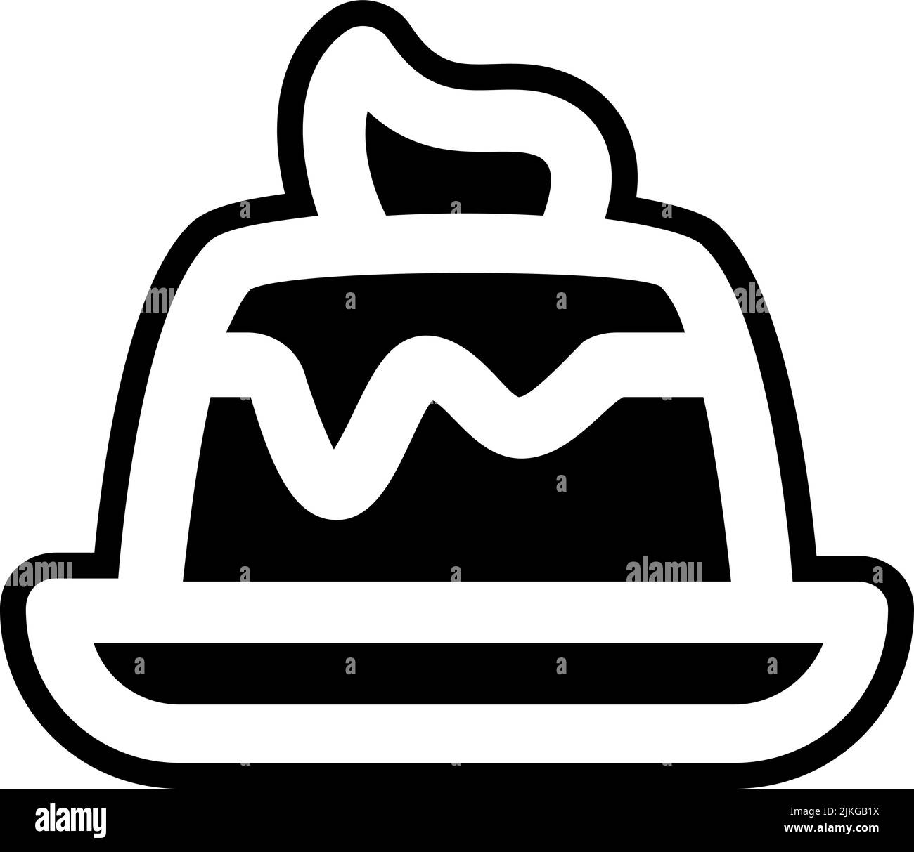 custard icon black vector illustration Stock Vector Image & Art - Alamy