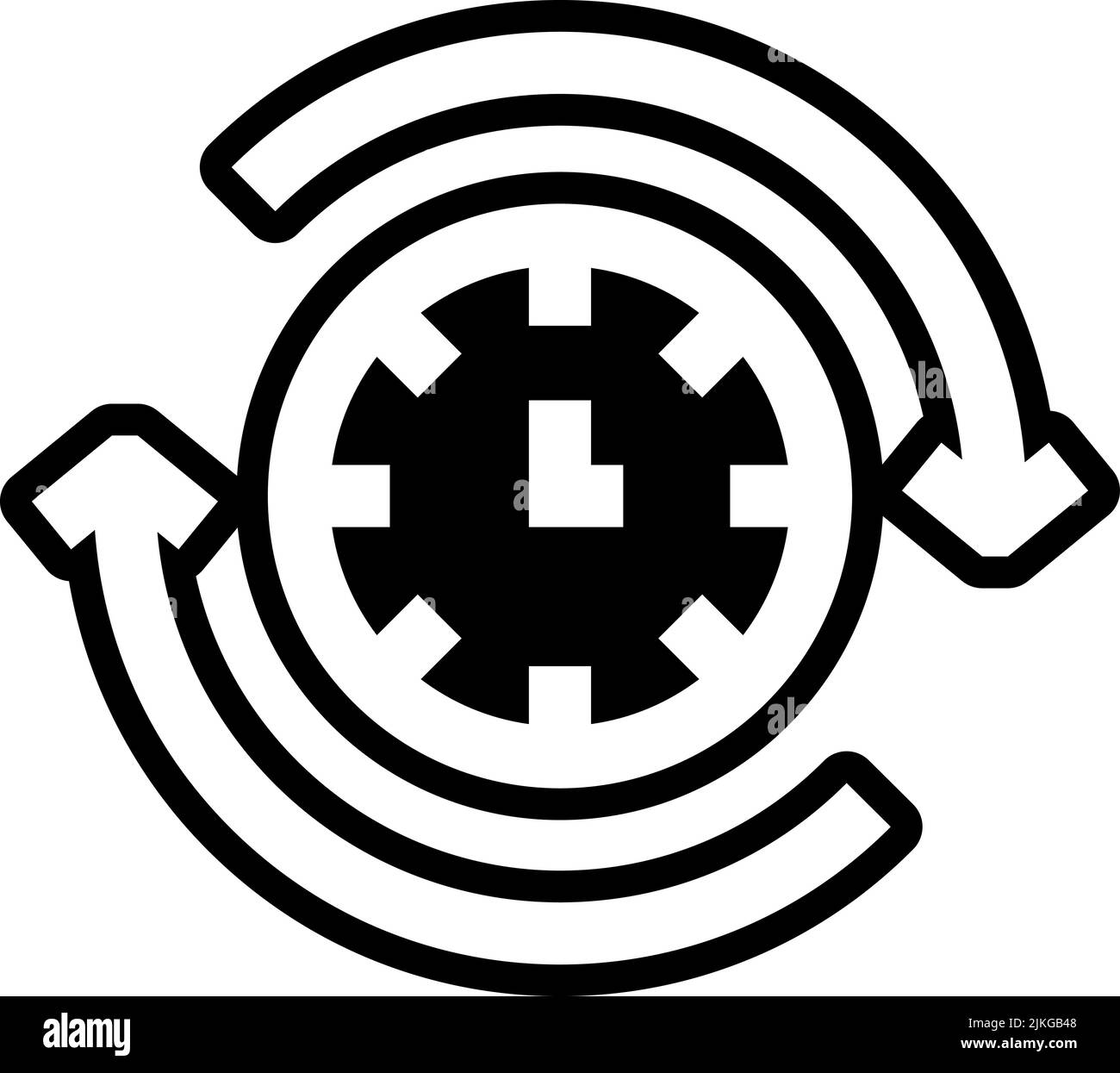 time icon black vector illustration Stock Vector Image & Art - Alamy