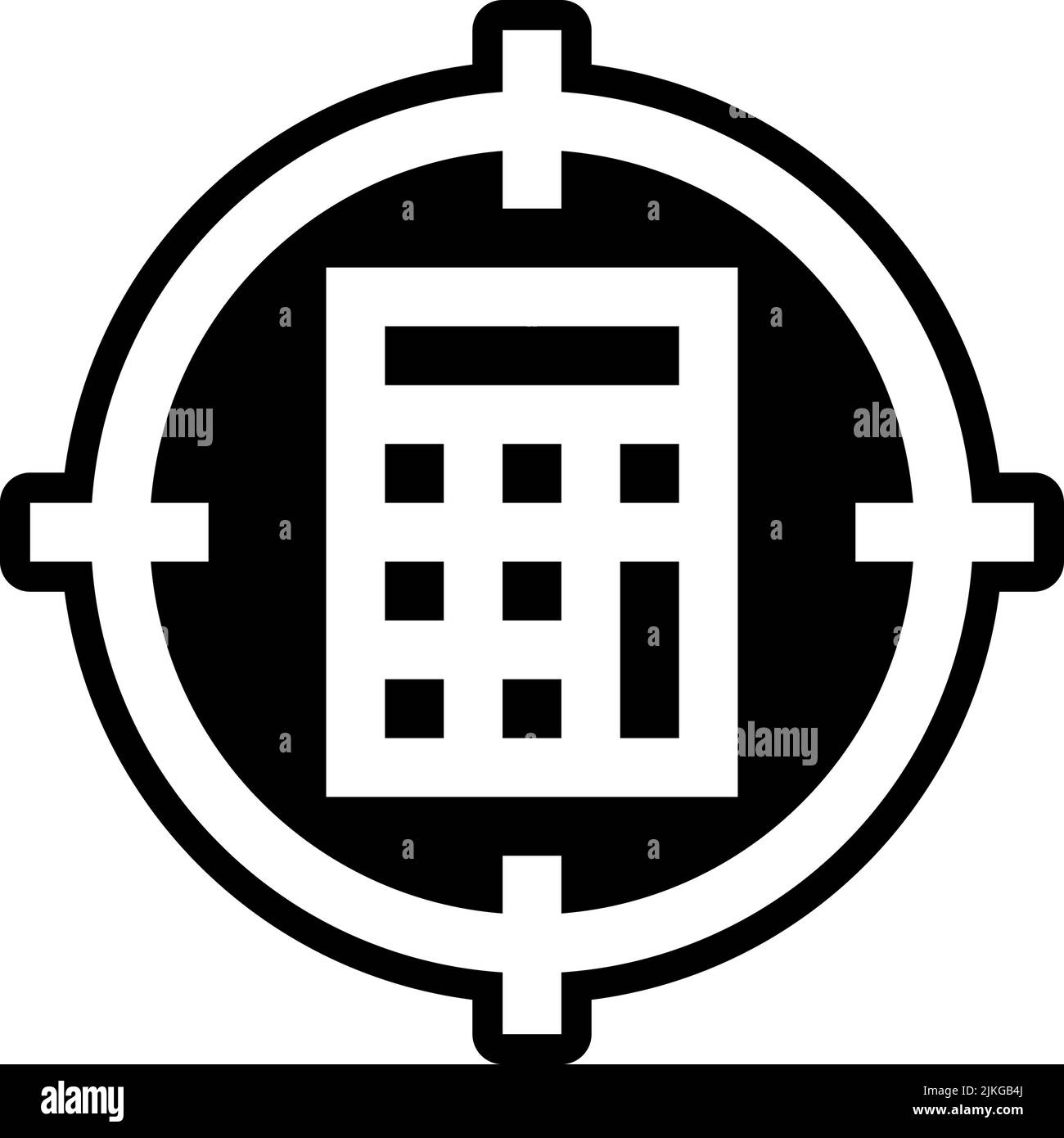 target icon black vector illustration Stock Vector Image & Art - Alamy