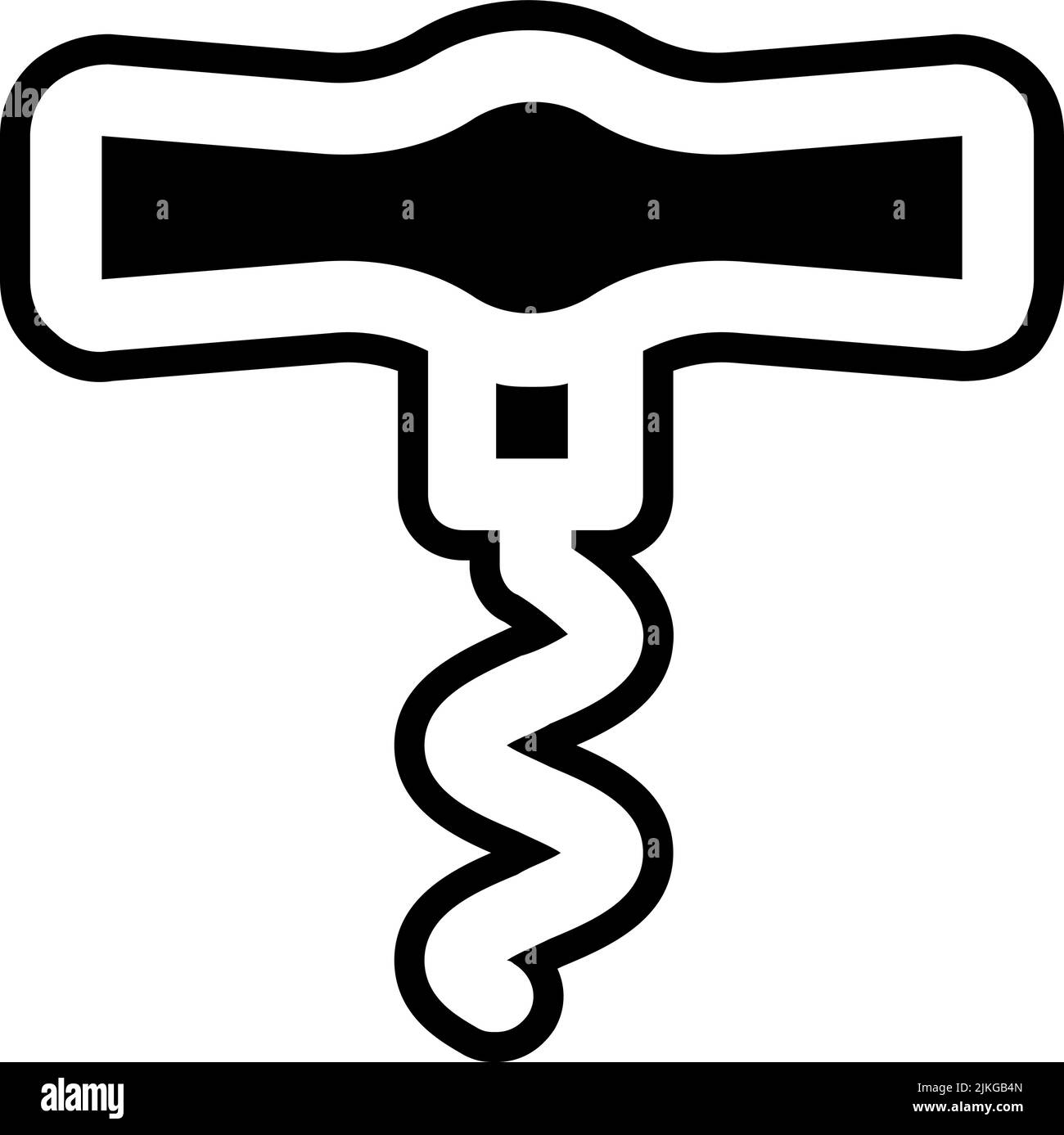 corkscrew icon black vector illustration Stock Vector Image & Art - Alamy
