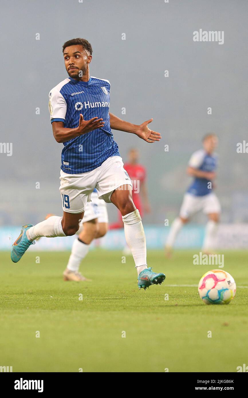 Magdeburg, Deutschland. 01st Aug, 2022. Leon Bell Bell (1. FC Magdeburg ...