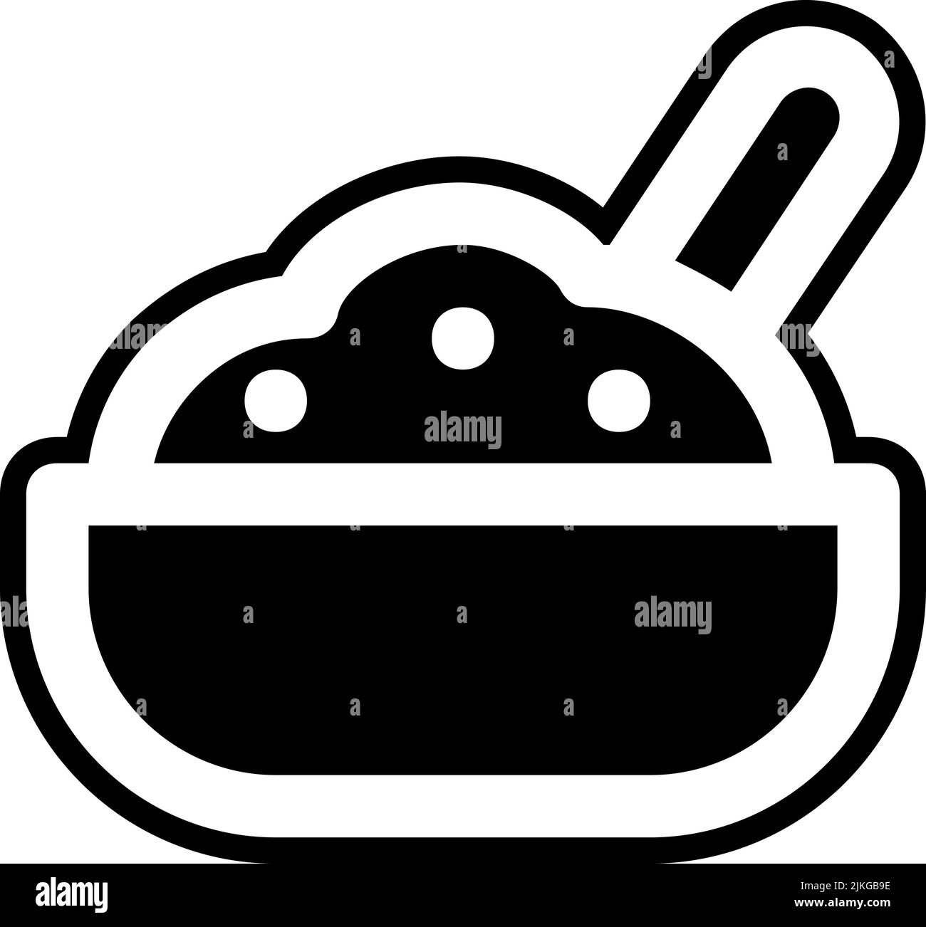 porridge icon black vector illustration Stock Vector Image & Art - Alamy
