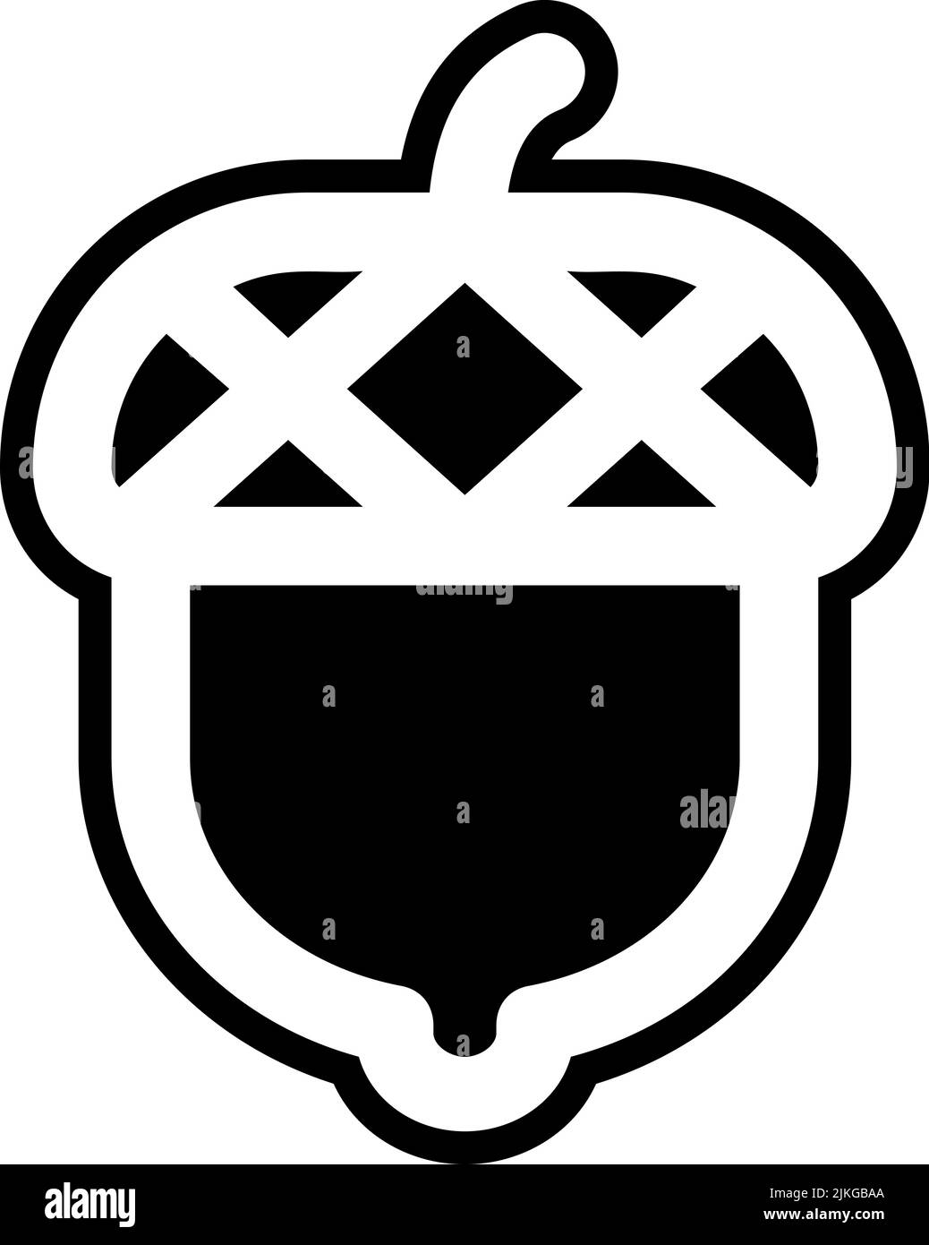 acorn icon black vector illustration Stock Vector Image & Art - Alamy
