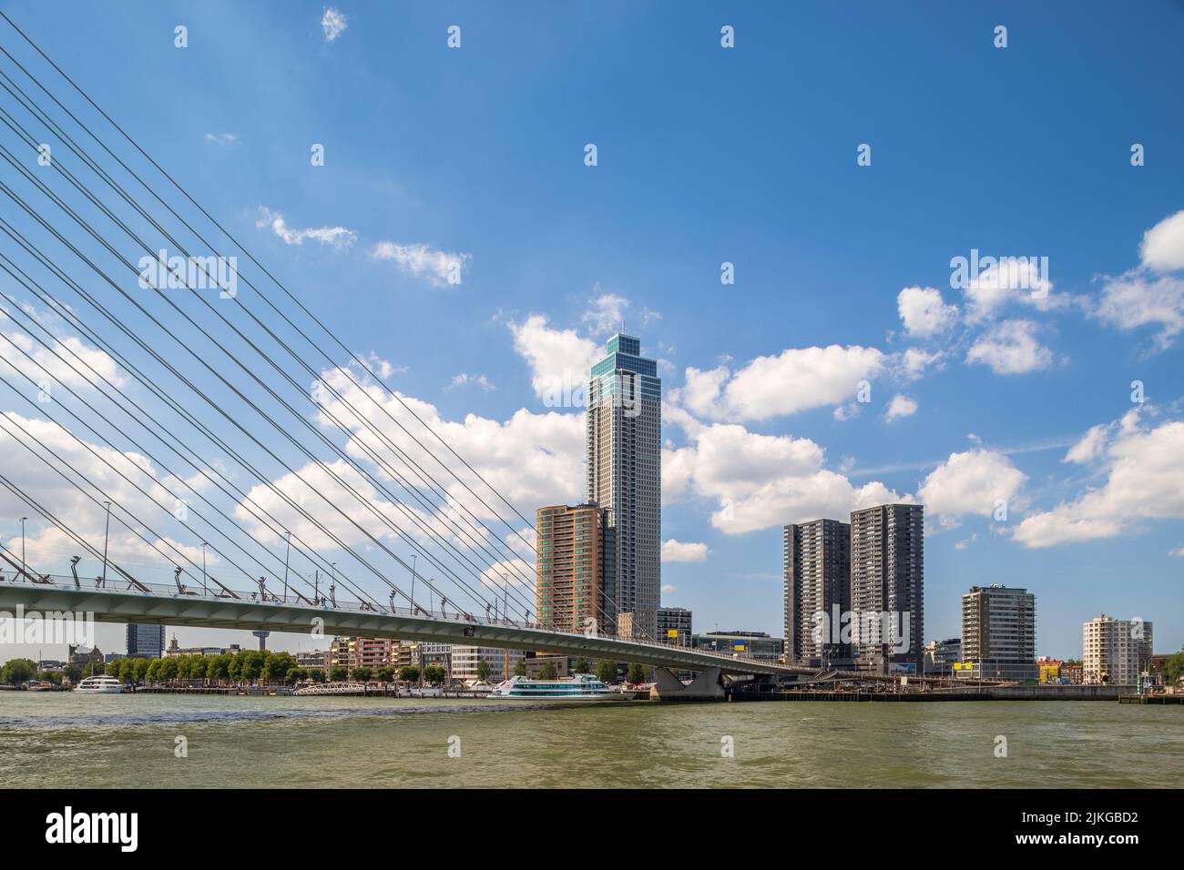 Part of the skyline of Rotterdam, with the Zalmhaventoren ( Zalmhaven ...