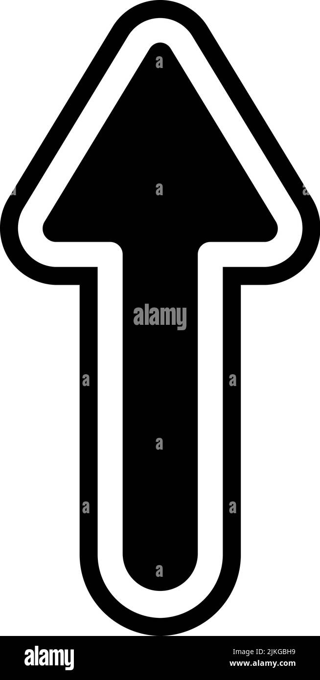 Up Arrow Icon Black Vector Illustration Stock Vector Image And Art Alamy